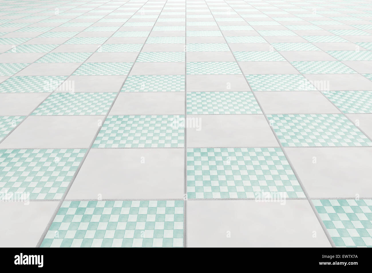 3d rendering of a square tiles floor Stock Photo - Alamy