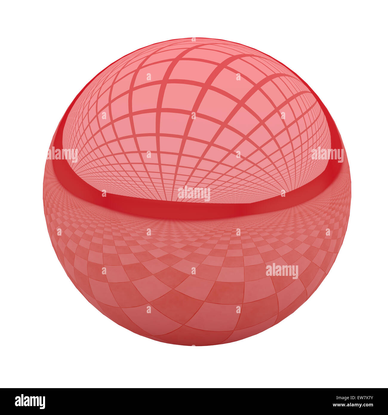 3d rendering of a red ball with great reflection Stock Photo - Alamy