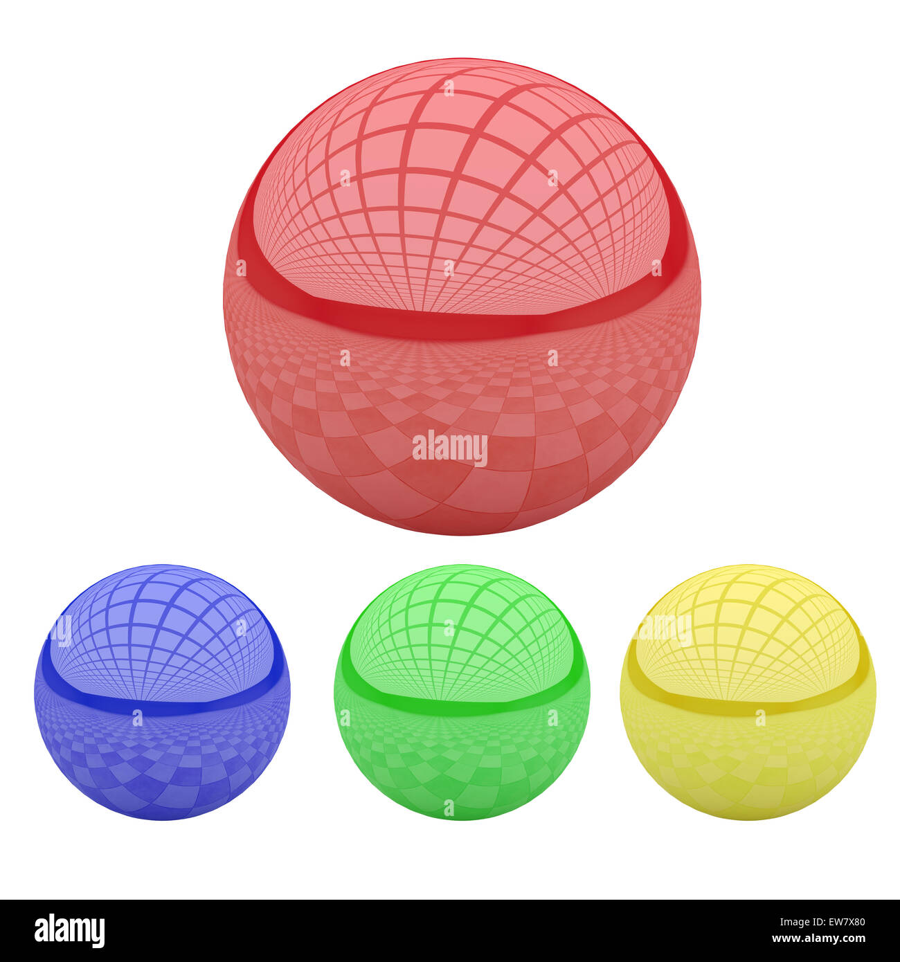 3d rendering of some balls with great reflection Stock Photo - Alamy