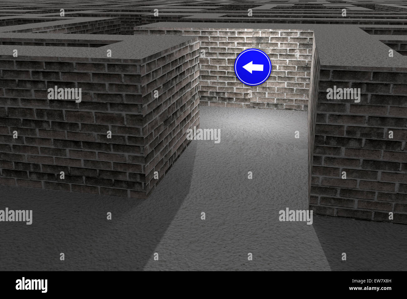 3d rendering stone maze hi-res stock photography and images - Alamy