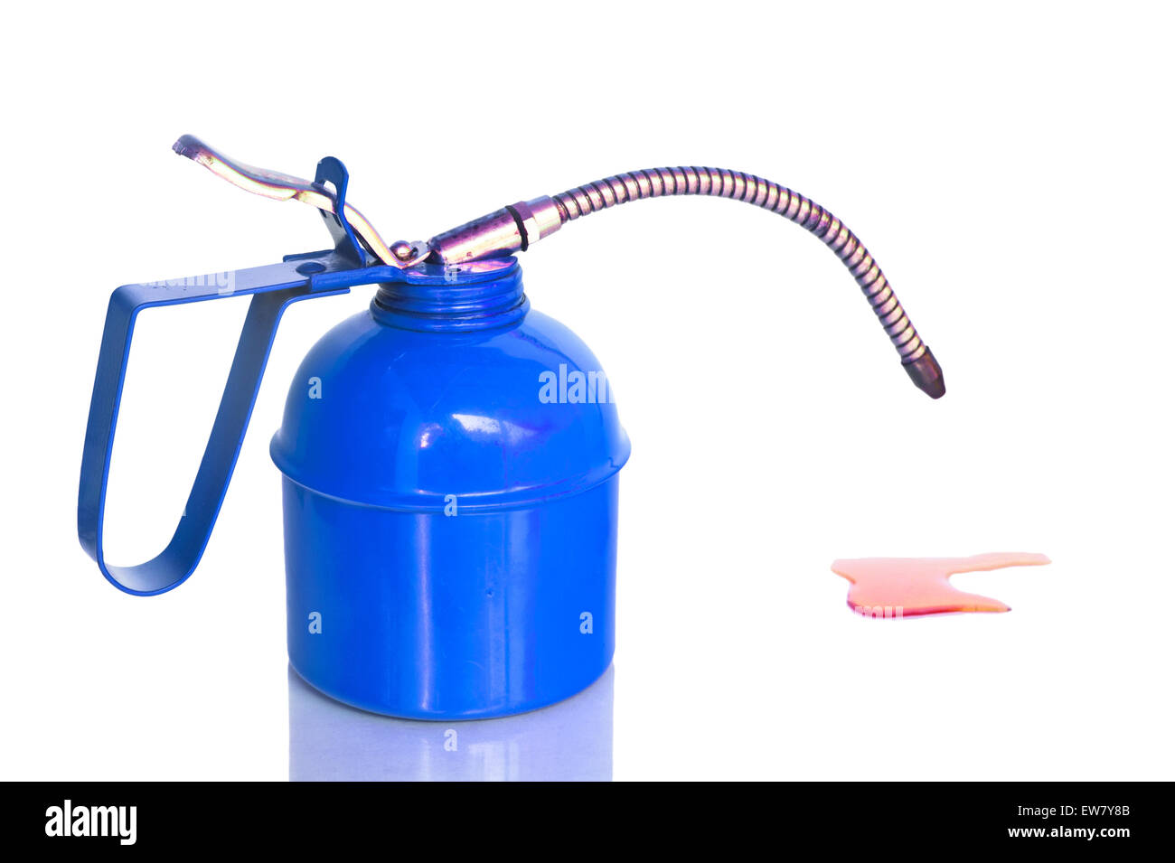 Red oil can, Isolated on white background, Clipping paths Stock Photo ...
