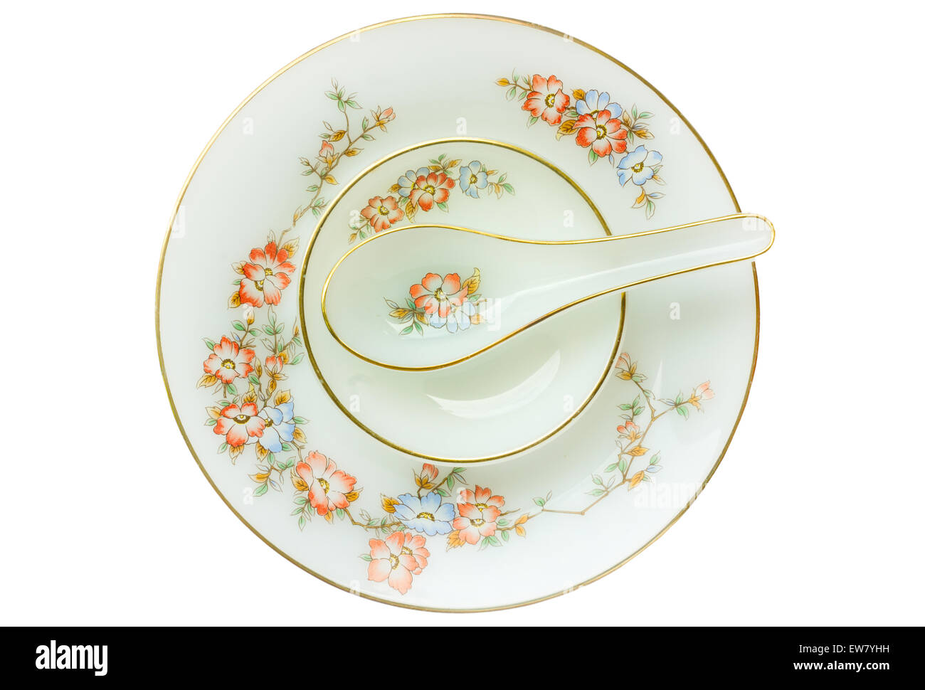 Old plate isolated on white background Stock Photo - Alamy
