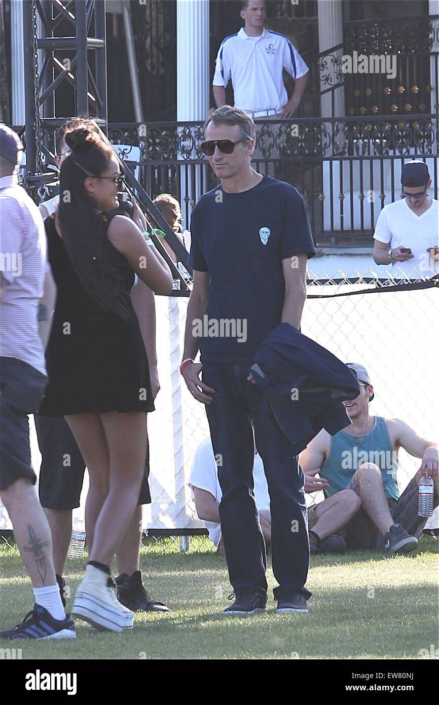 Tony Hawk chats and poses with fans at Coachella 2015 - Week 2 - Day 1 ...