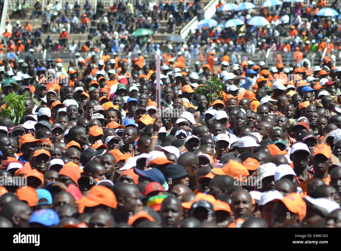 Pre-election rally for CORD, the party of Raila Odinga, Nairobi, Kenya ...