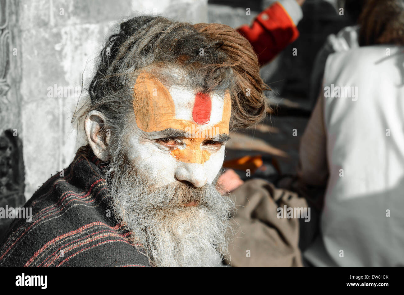 Holy man, Kathmandu Nepal Stock Photo - Alamy