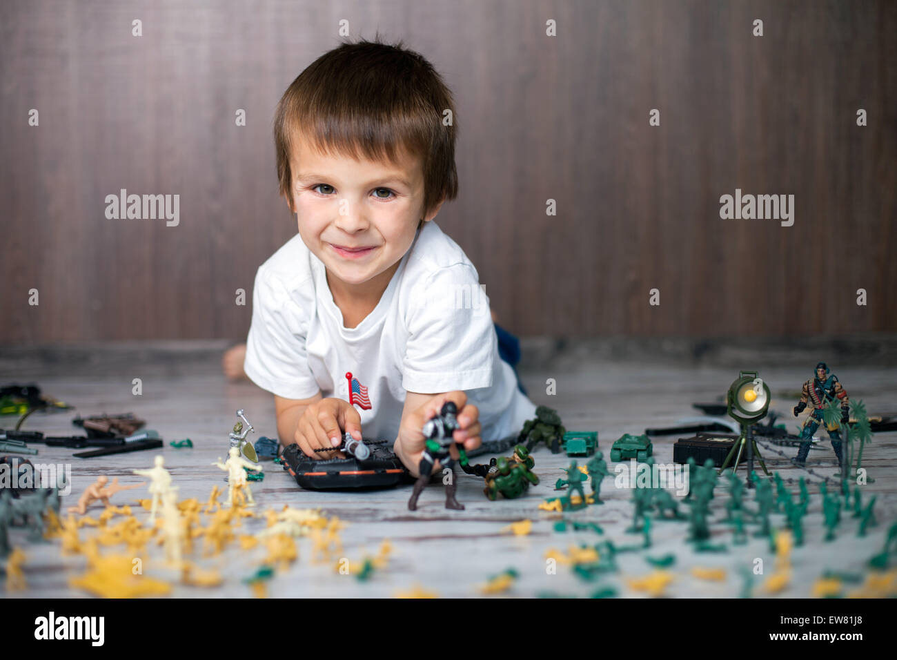 Boy playing soldiers hi-res stock photography and images - Alamy