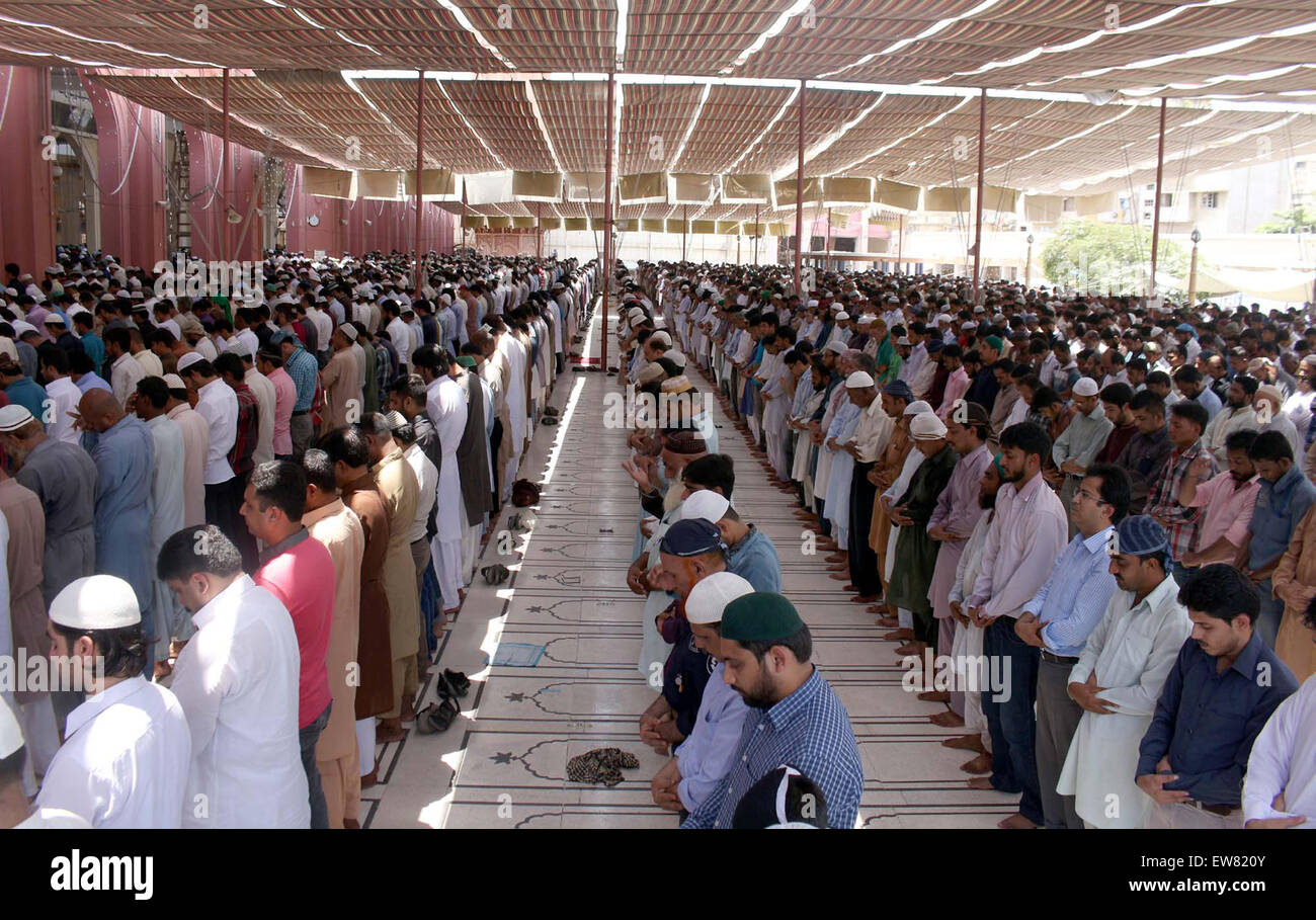 Muslims are offering “Jumma” on the occasion of first Friday of holy ...