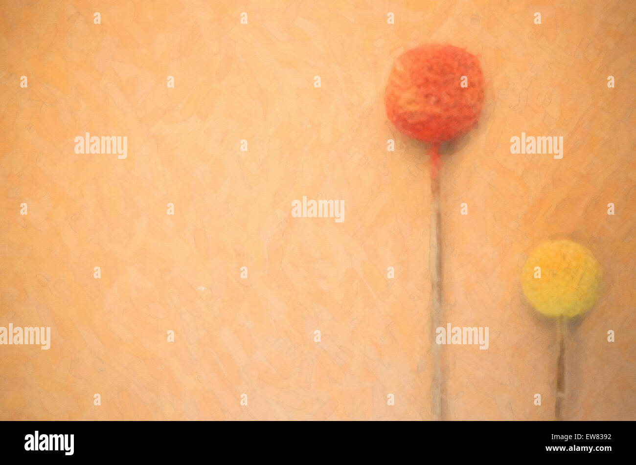 dried billy buttons on a paperboard background Stock Photo - Alamy