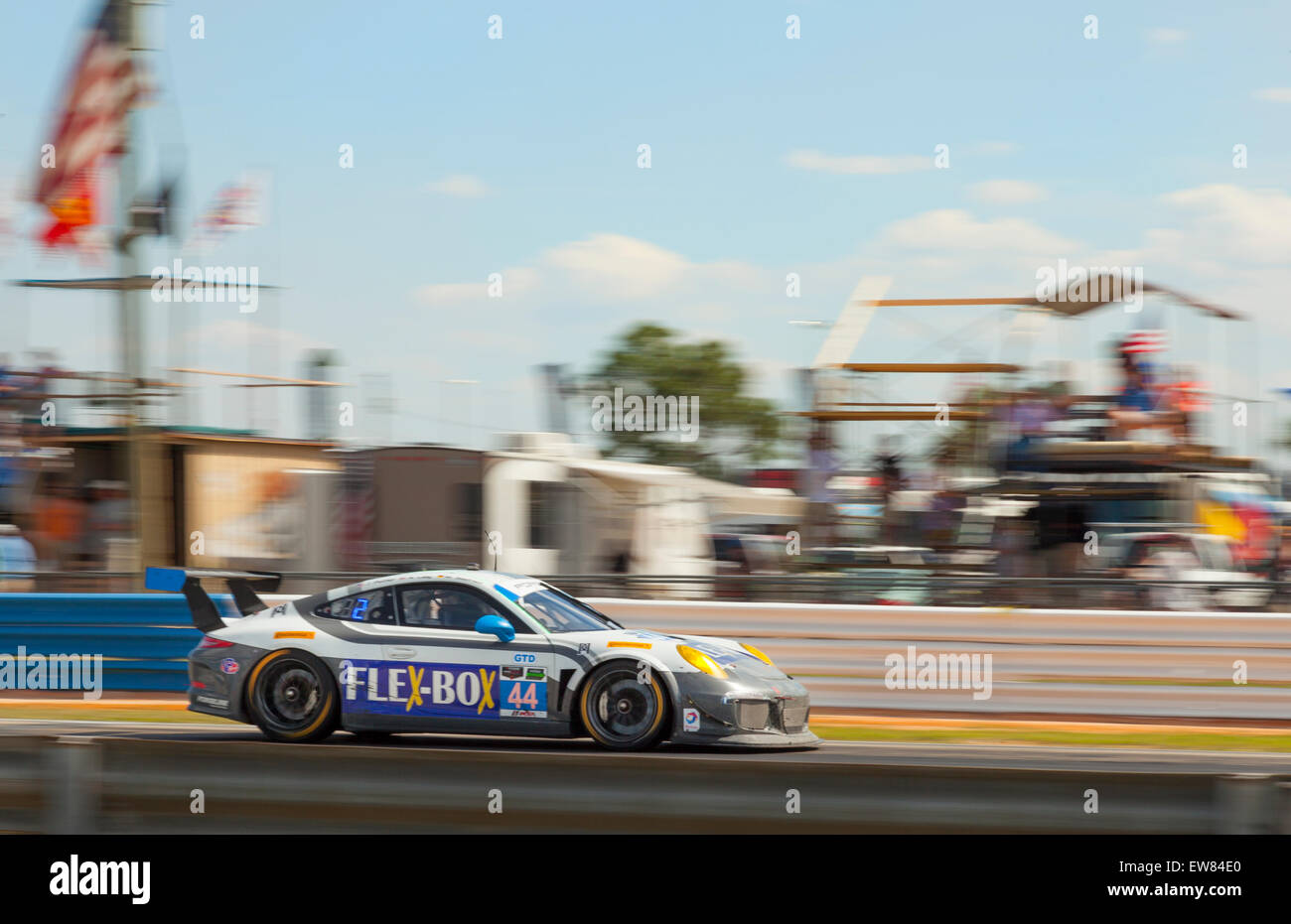 Porsche racing at 12 Hours of Sebring Car race in Sebring Florida Stock ...