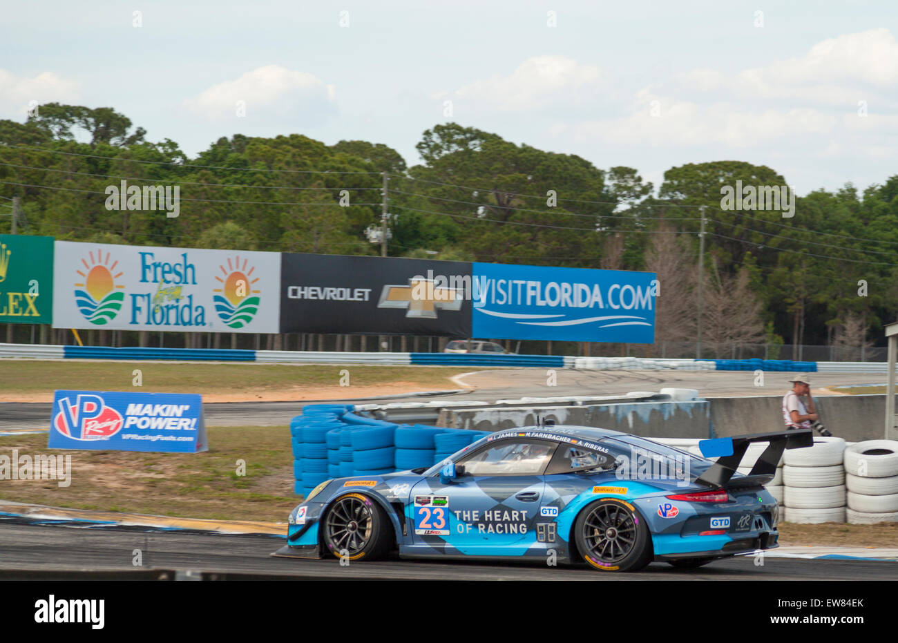 Porsche racing at 12 Hours of Sebring Car race in Sebring Florida Stock ...