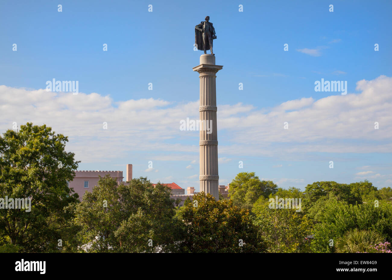 Monument to John C Calhoun in Marion Square in Charleston, South ...