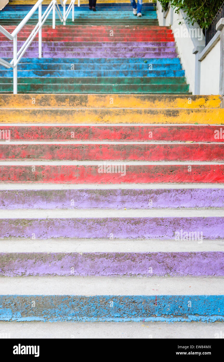 Colorful stairs in Istanbul Stock Photo - Alamy