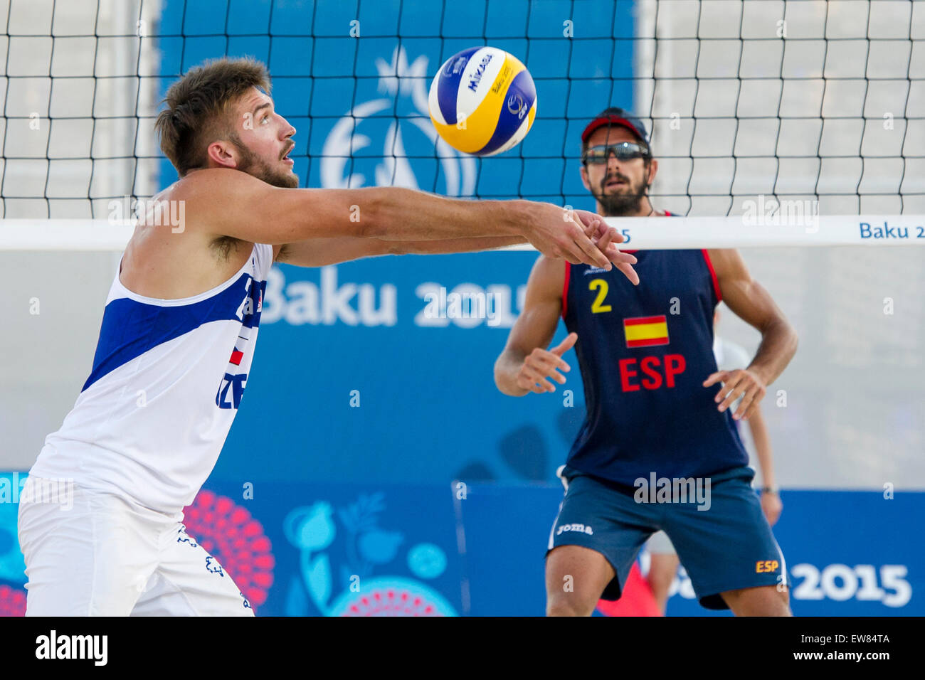 Jan Hadrava from Czech Republic, left, and Christian Garcia Rodriguez ...