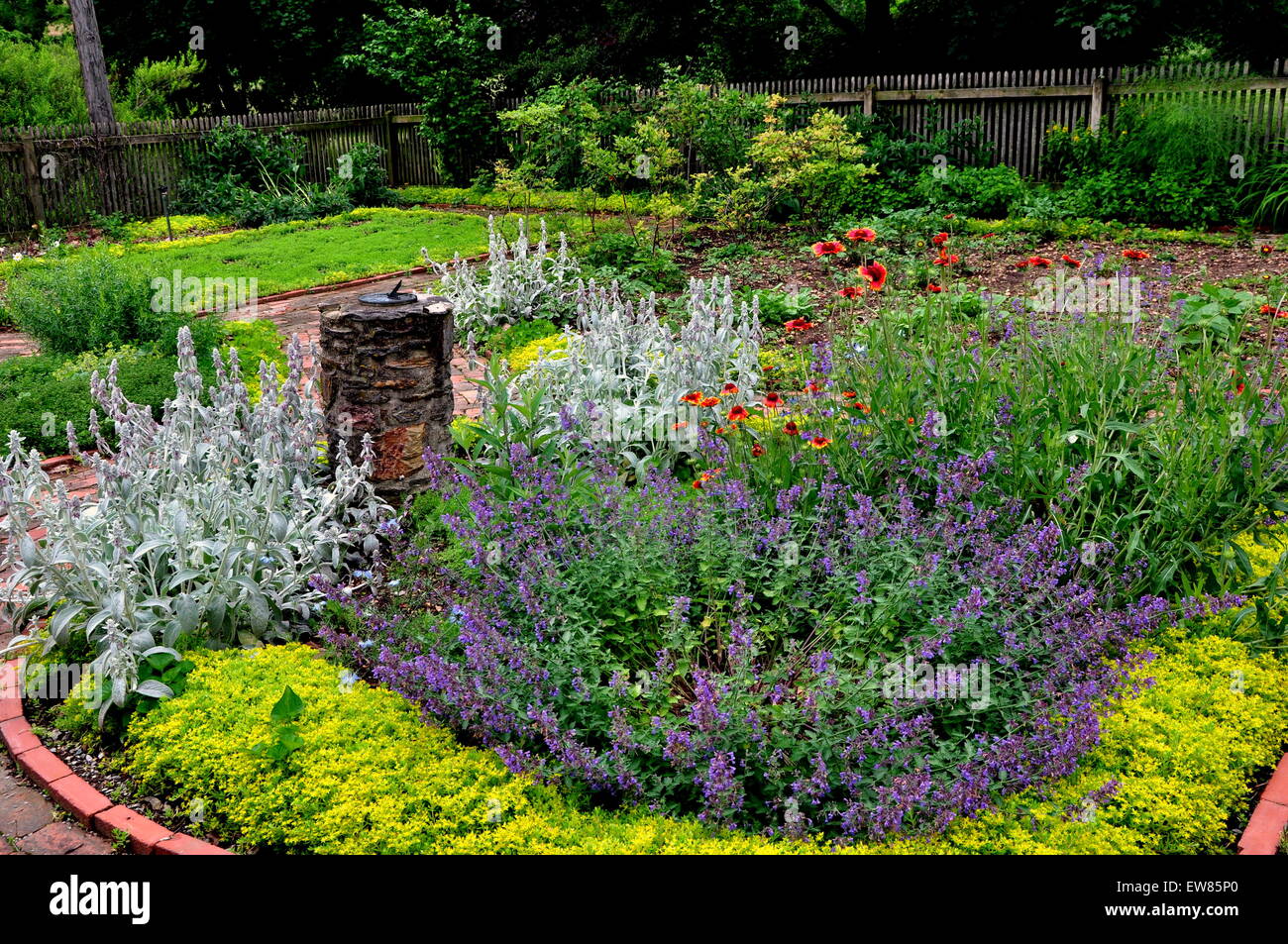 Quarryville, Pennsylvania: Sundial colonial garden at the Robert Fulton ...