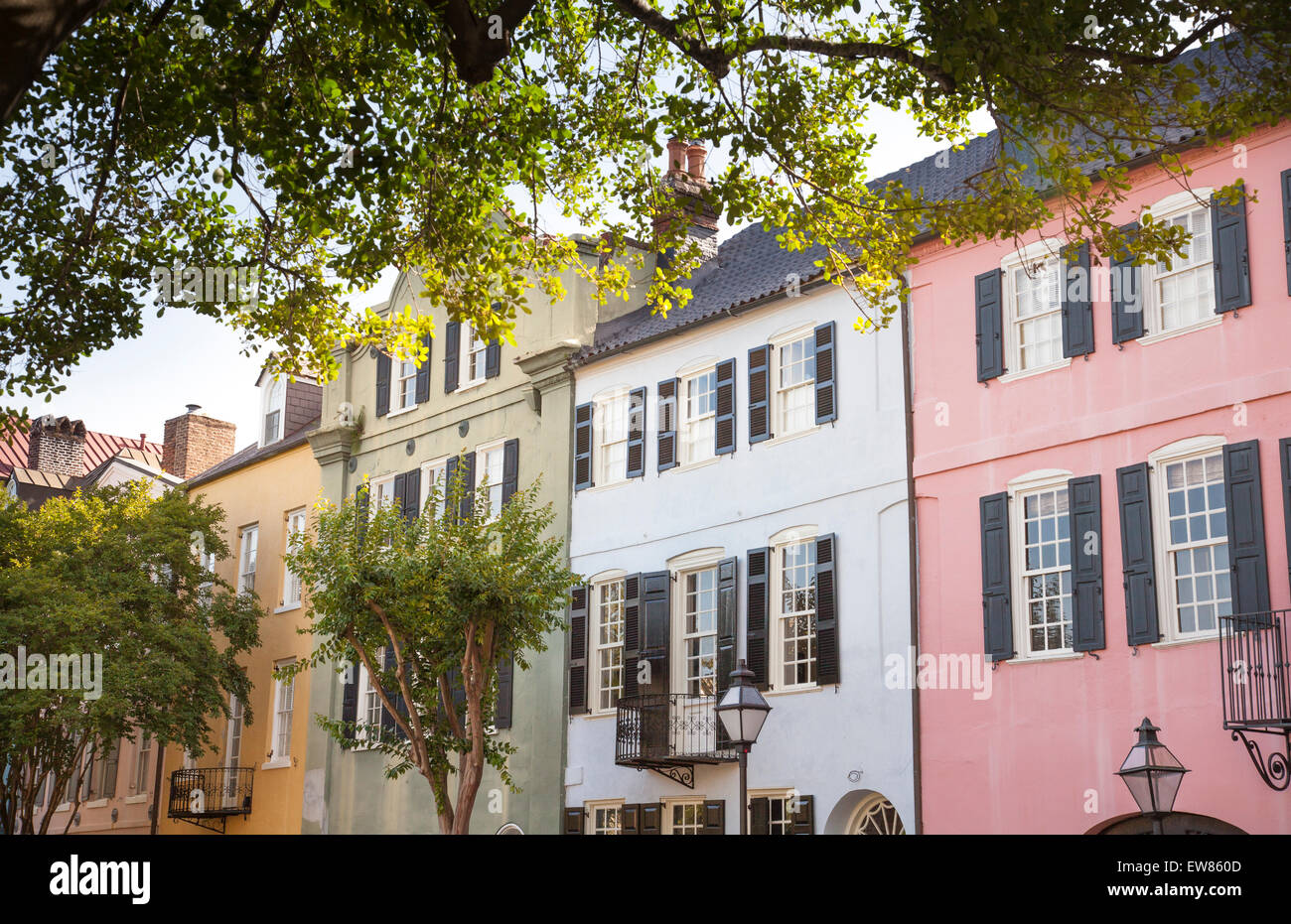 Rainbow Row in Charleston, South Carolina USA Stock Photo - Alamy