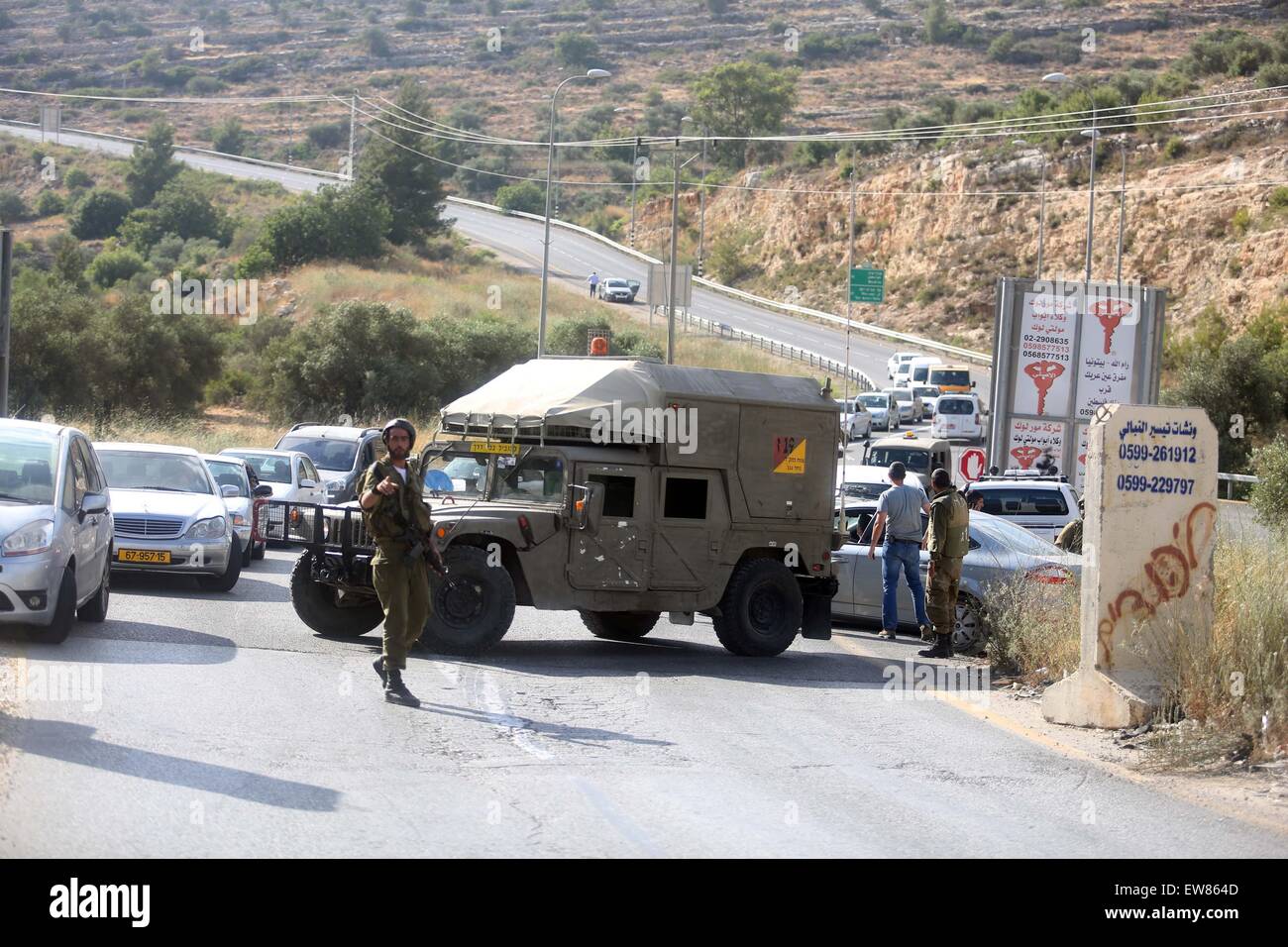 Ramallah, West Bank, Palestinian Territory. 18th June, 2015. Israeli ...
