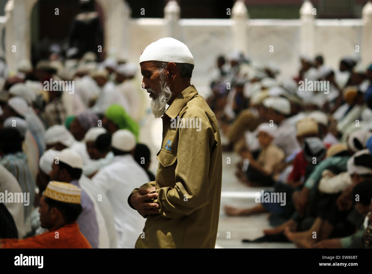 Muslims offer prayers on the occasion of First Friday of Ramadan in ...