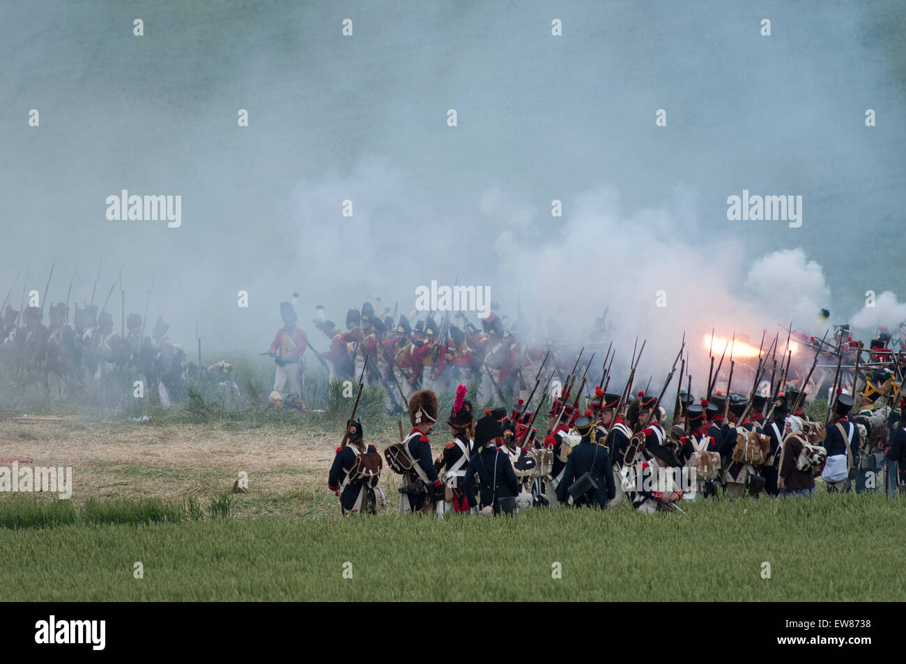 Battle of Waterloo, Belgium. 19th June, 2015. First Reenactment: The ...