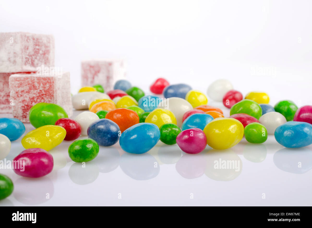 Coloured dragee close up Stock Photo - Alamy