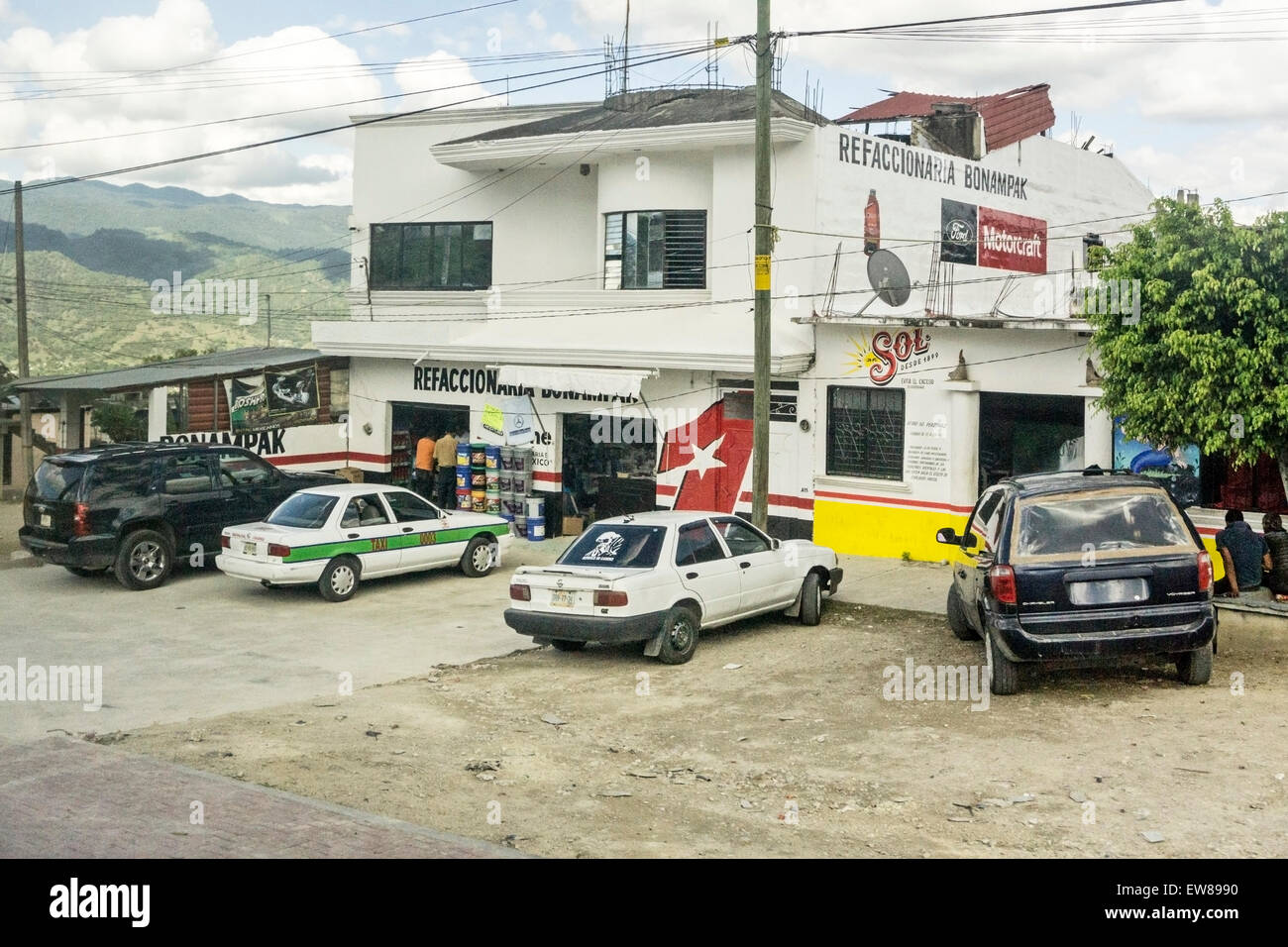 large auto parts store by the side of the highway on the outskirts of ...