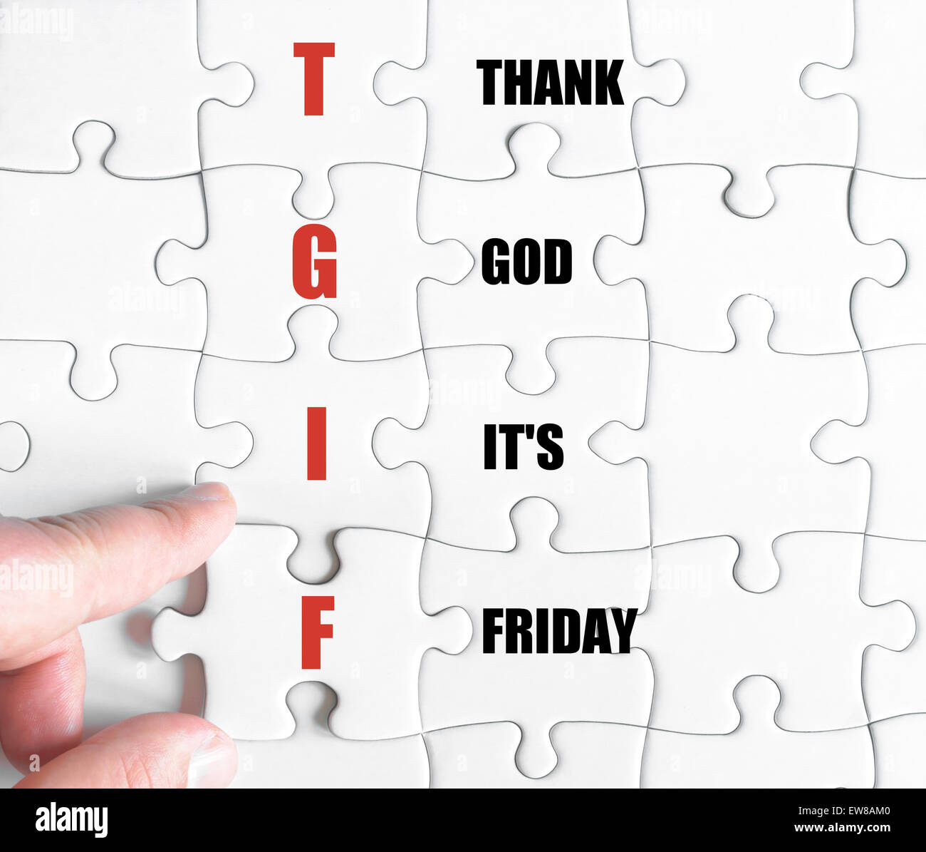 Concept image of Business Acronym TGIF as Thank God It's Friday Stock ...