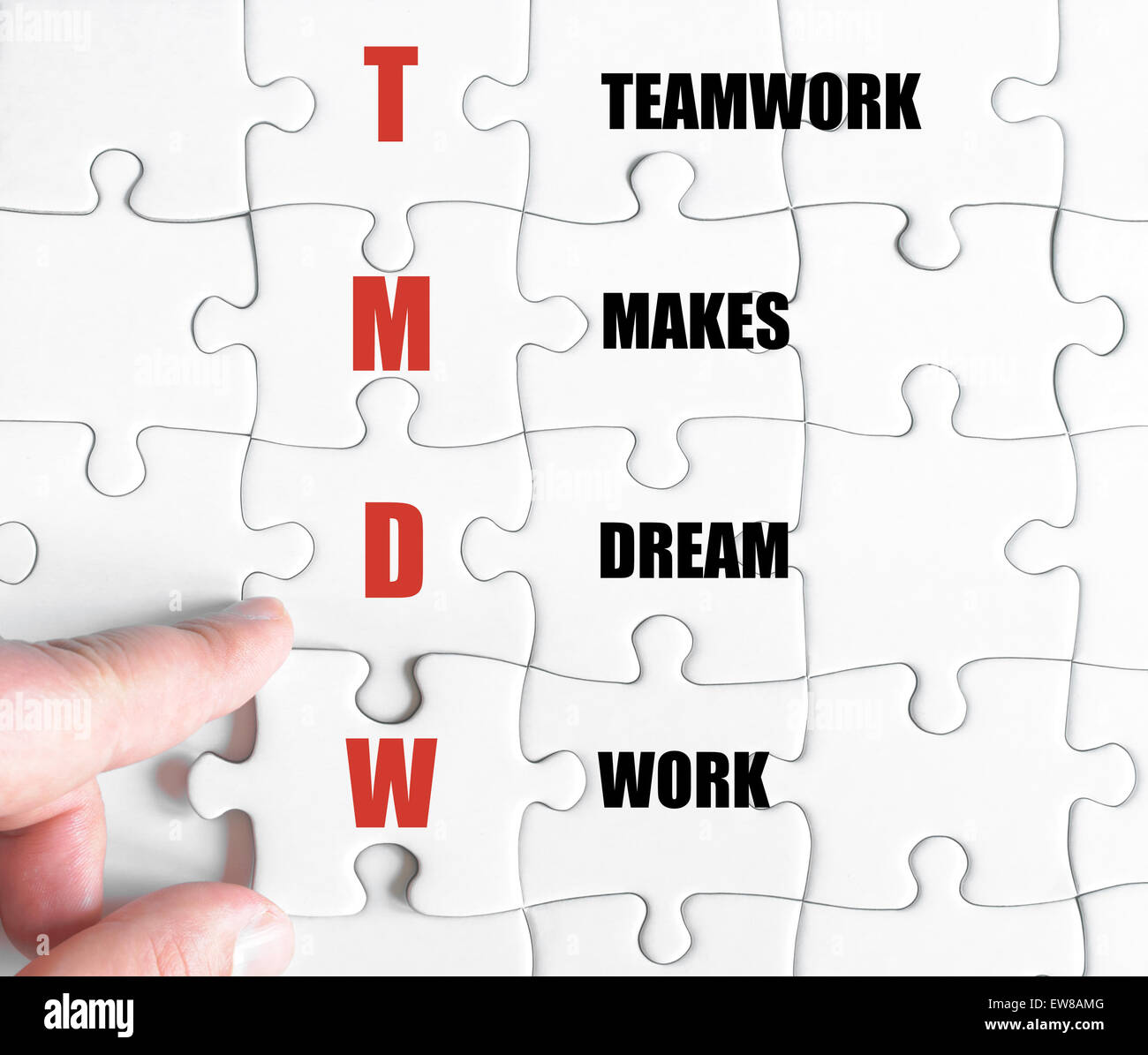 Concept image of Business Acronym TMDW as TeamWork Makes Dream Work ...