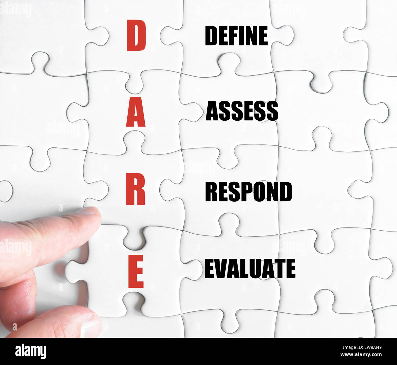 Concept image of Business Acronym DARE as Define Assess Respond ...