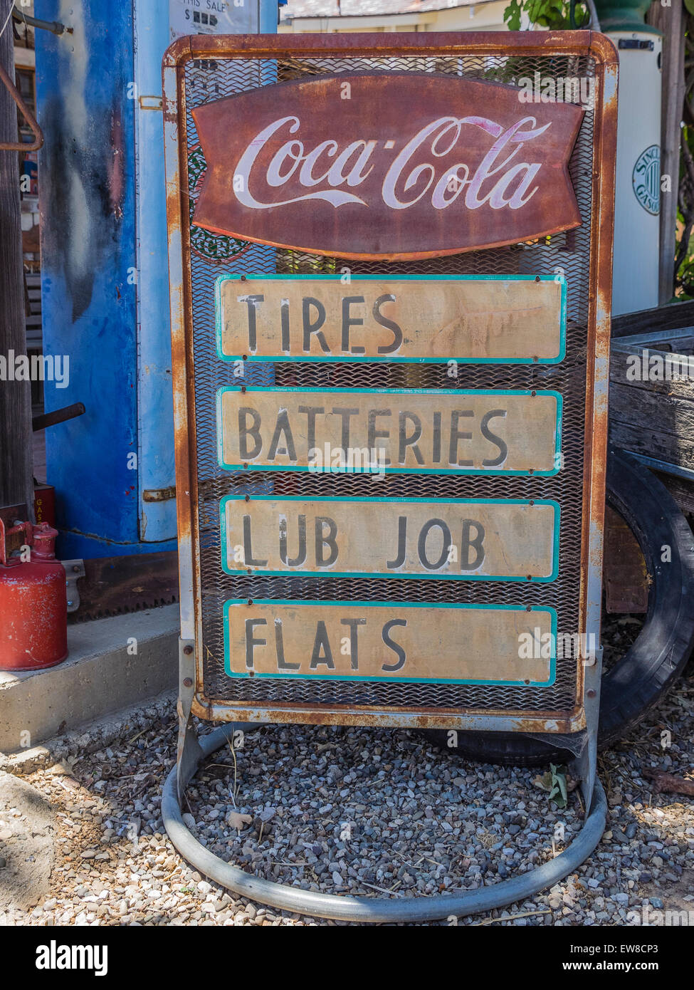 Vintage Metal Gas Station Signs