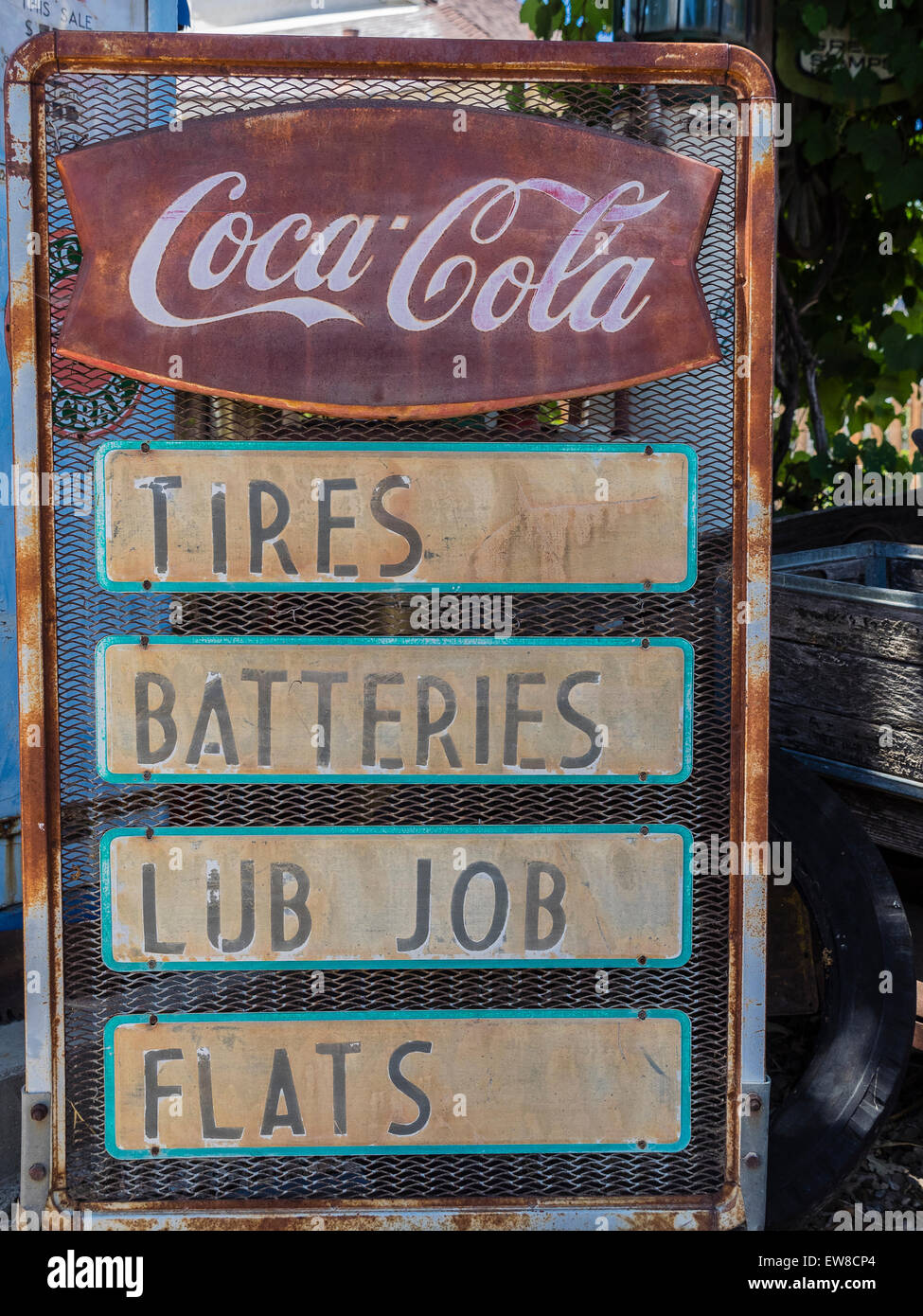 Vintage Metal Gas Station Signs