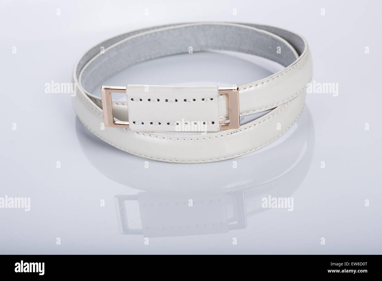 thin white female belt buckle with fine Stock Photo - Alamy