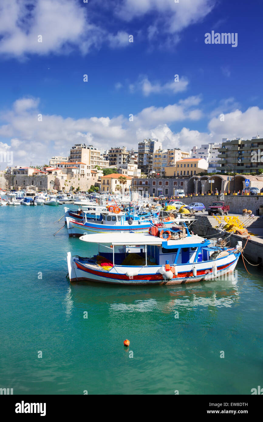 old port of Heraklion, Crete, Greece Stock Photo - Alamy