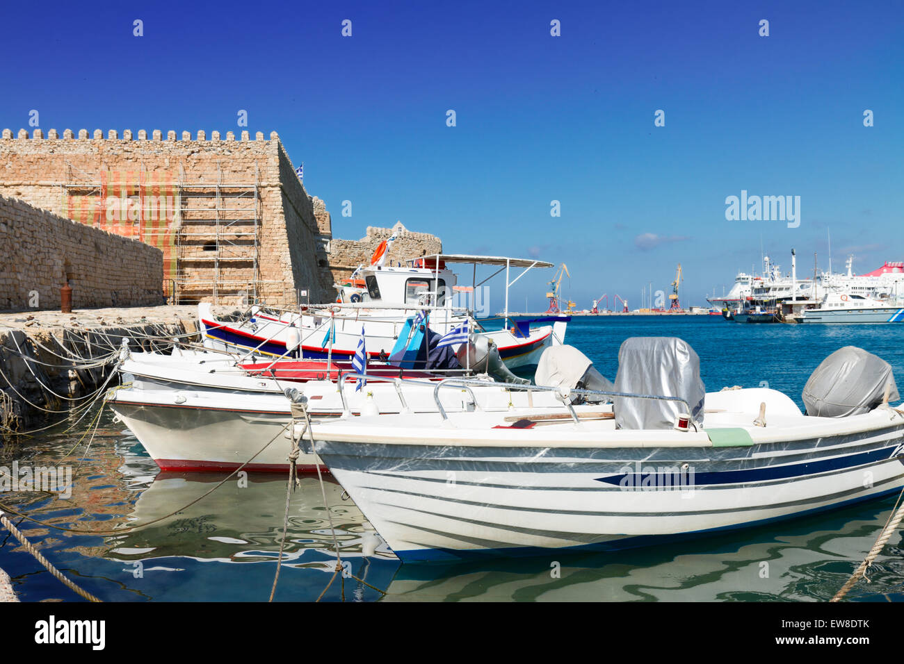 old port of Heraklion, Crete, Greece Stock Photo - Alamy