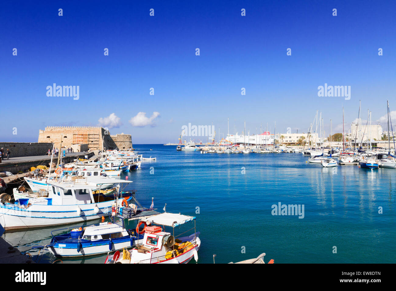 old port of Heraklion, Crete, Greece Stock Photo - Alamy