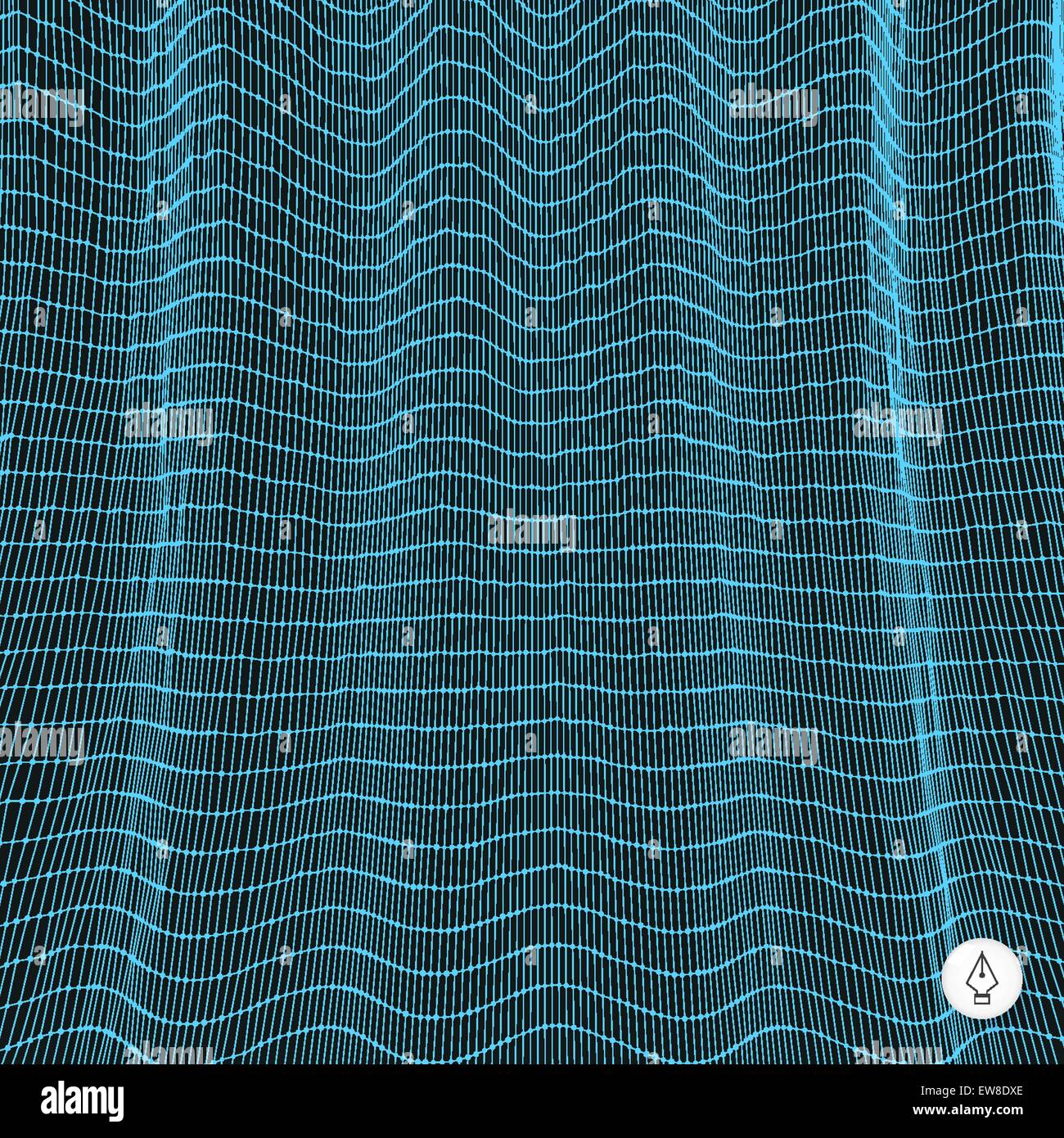 Network abstract background. 3d technology vector illustration. Can be ...
