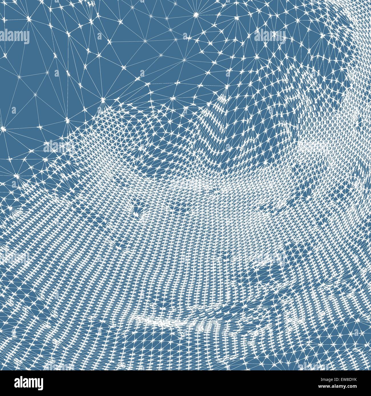 Network background. 3d technology vector illustration. Can be used for ...