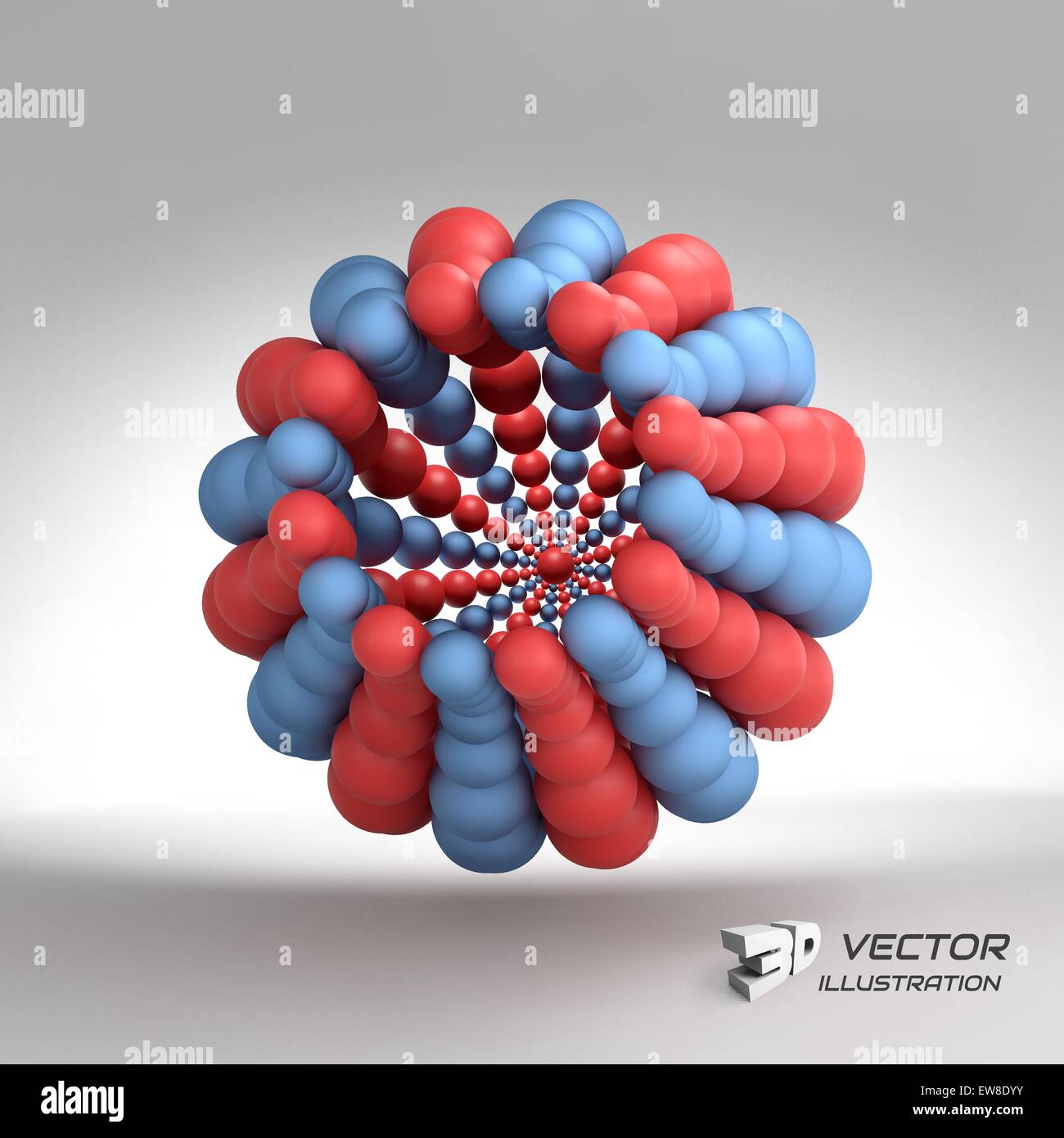 3d abstract spheres composition. Vector illustration. Can be used for ...