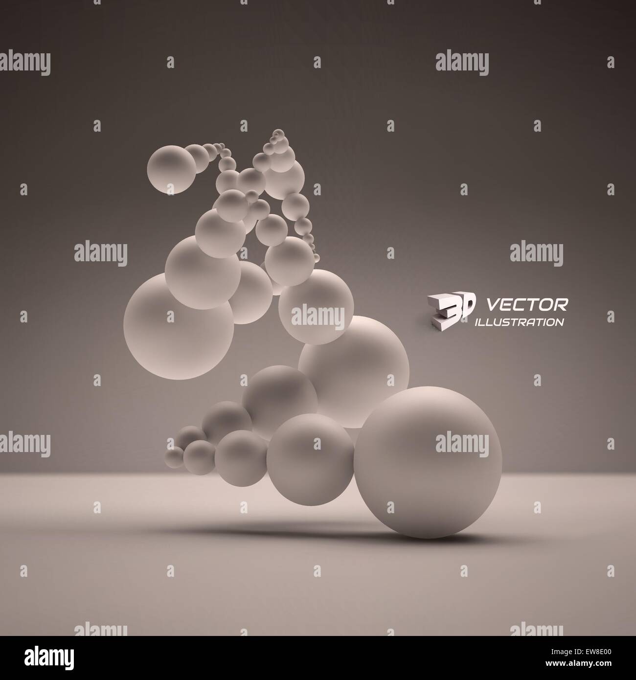 3d abstract spheres composition. Vector illustration. Can be used for ...