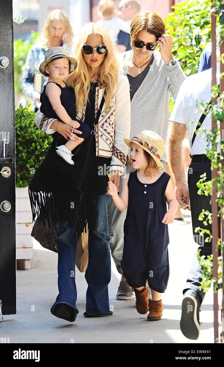 Rachel Zoe enjoys lunch out with her family in Brentwood Featuring ...