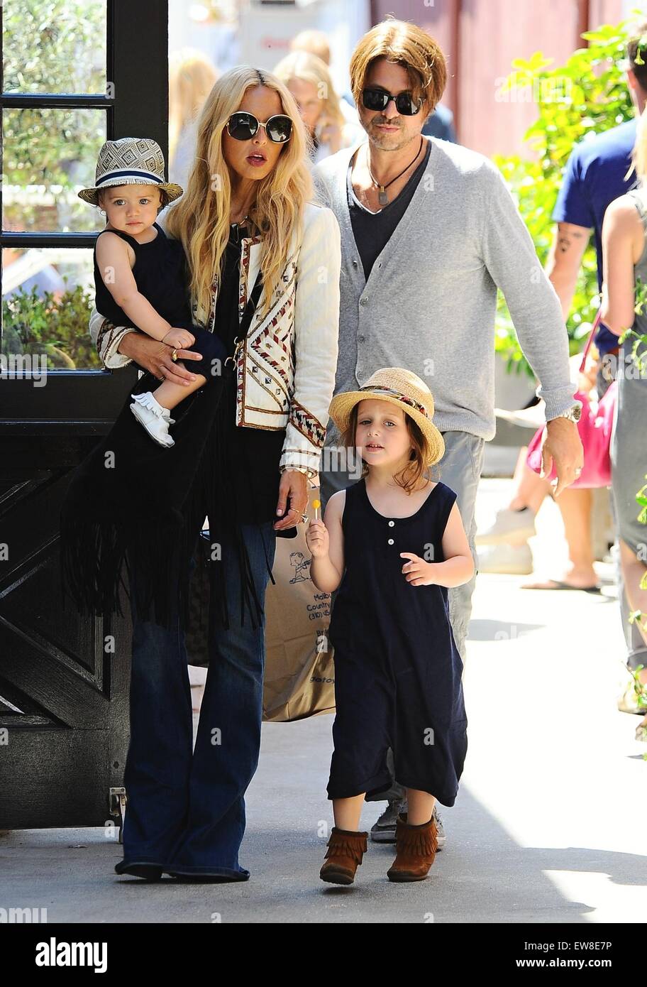 Rachel Zoe enjoys lunch out with her family in Brentwood Featuring ...