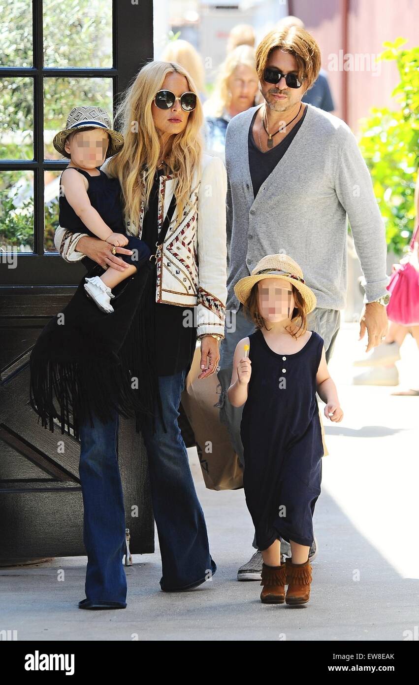 Rachel Zoe enjoys lunch out with her family in Brentwood Featuring ...