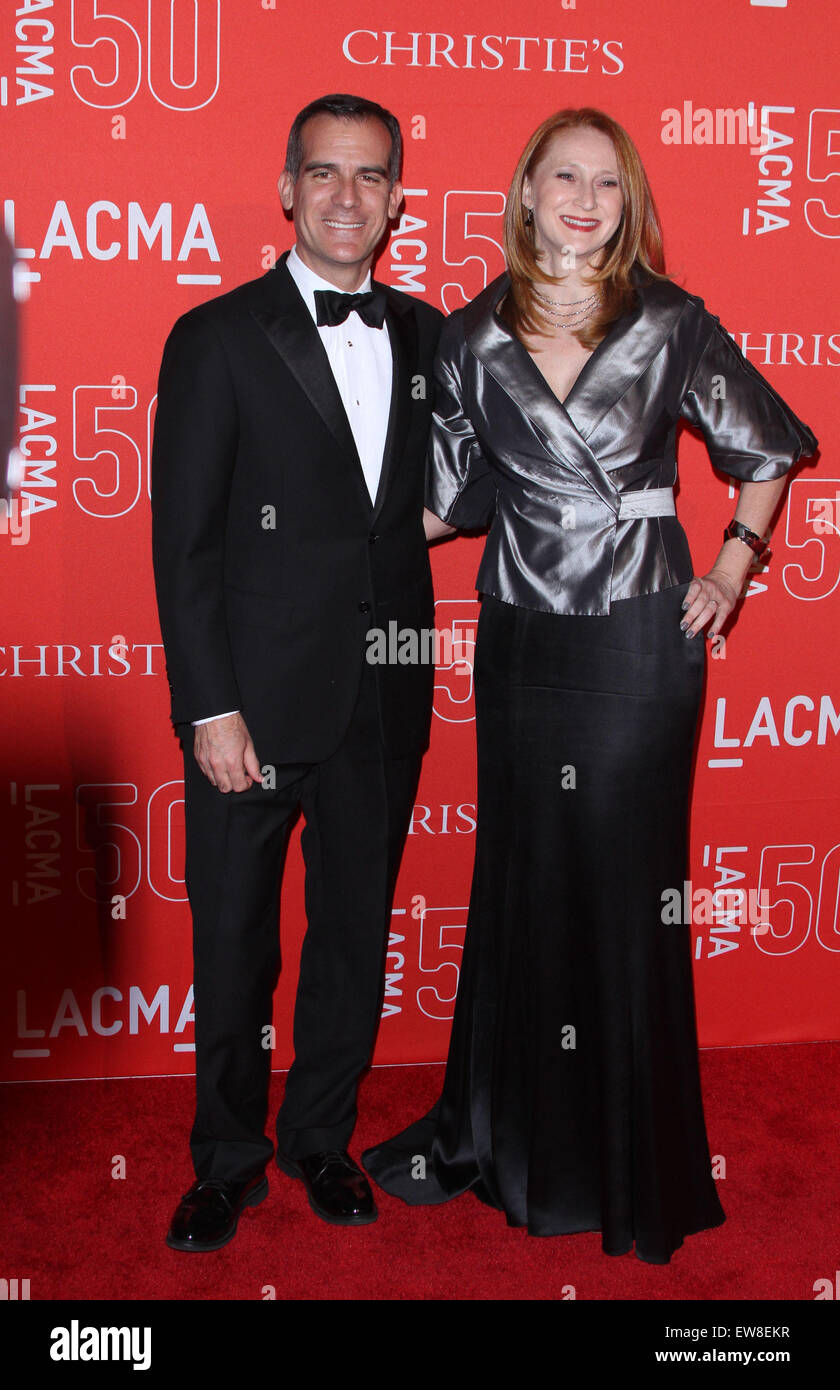 LACMA 50th Anniversary Gala held at LACMA Featuring: Eric Garcetti, Amy ...