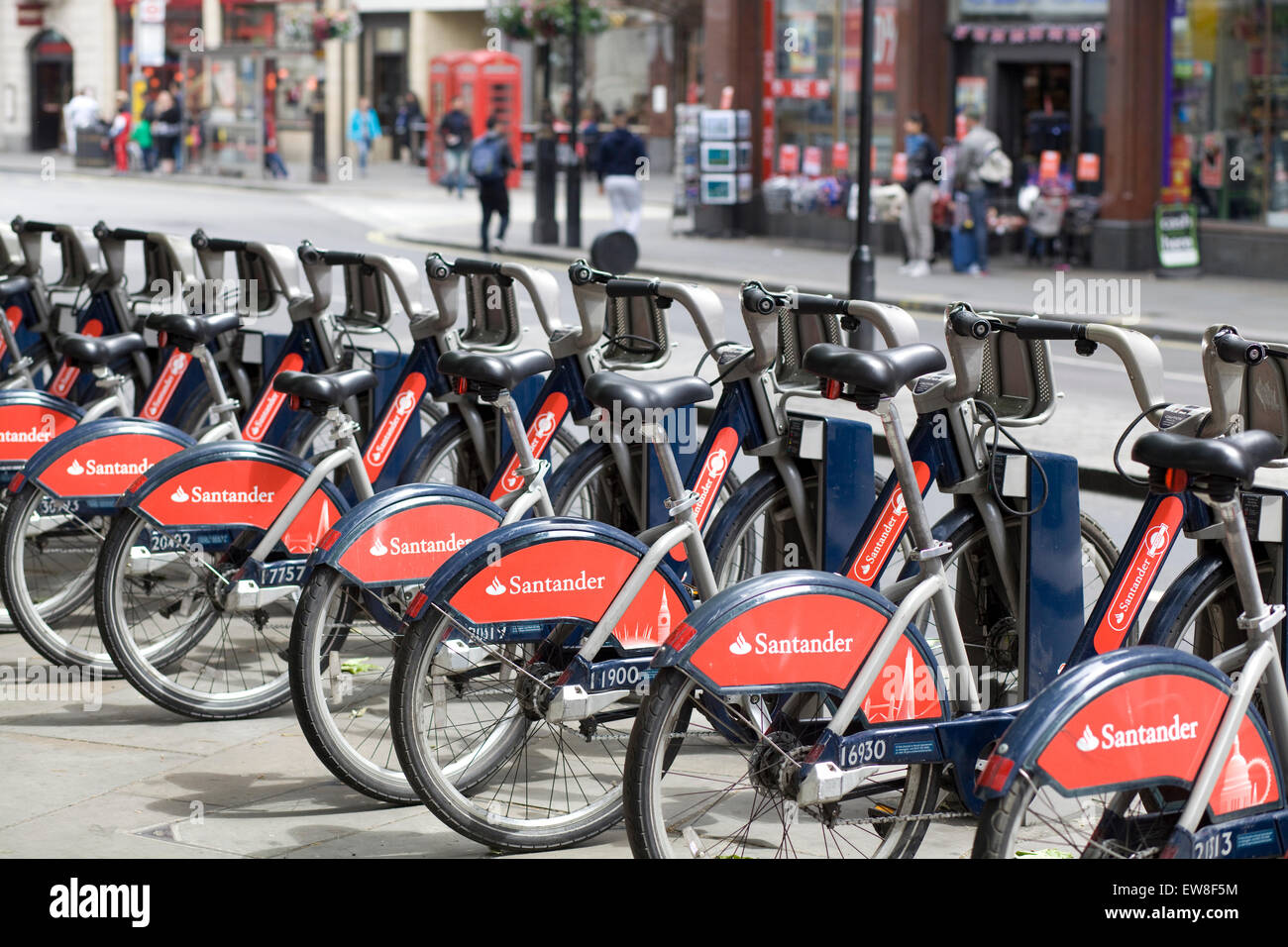 Santander Cycle Hire BCH Public bicycle sharing scheme London England ...