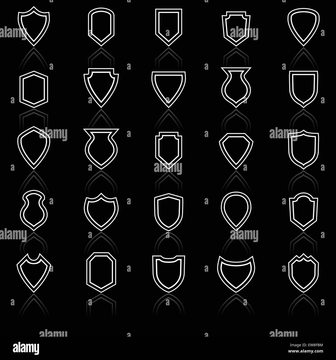 Line shield Black and White Stock Photos & Images - Alamy