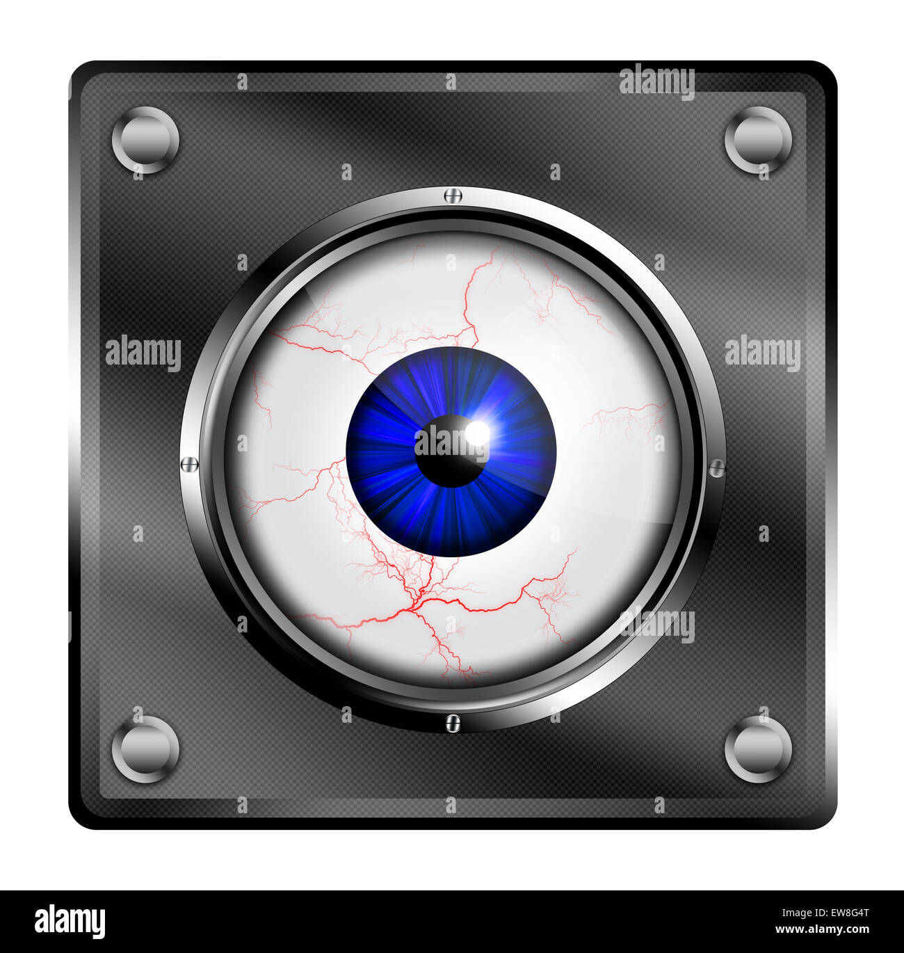 Eye illustration button Stock Photo - Alamy