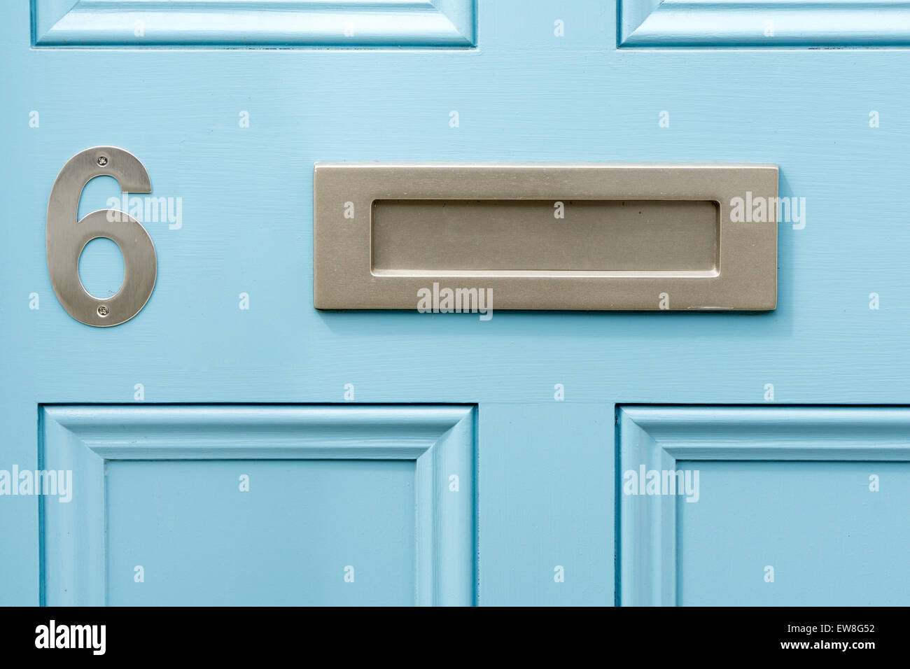 Door number 6 six and letterbox conceptual image closeup Stock Photo ...