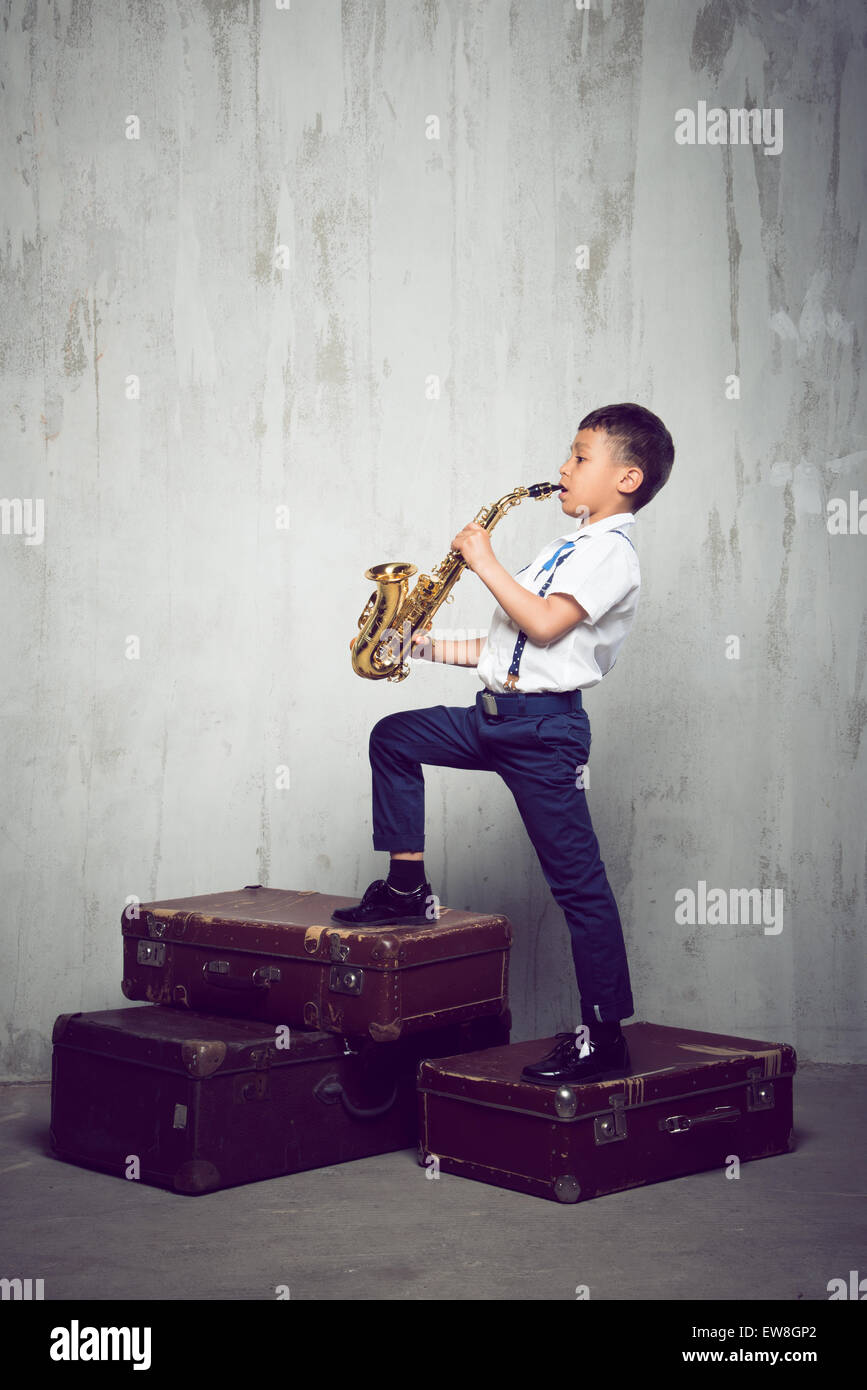 Cute boy stand hi-res stock photography and images - Alamy