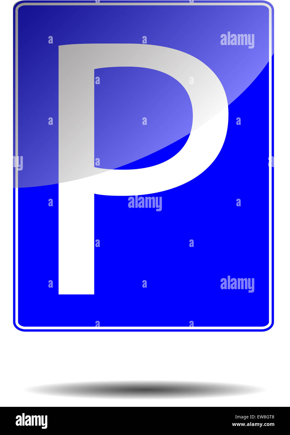 Parking sign. Road symbol traffic, transportation zone, vector graphic ...