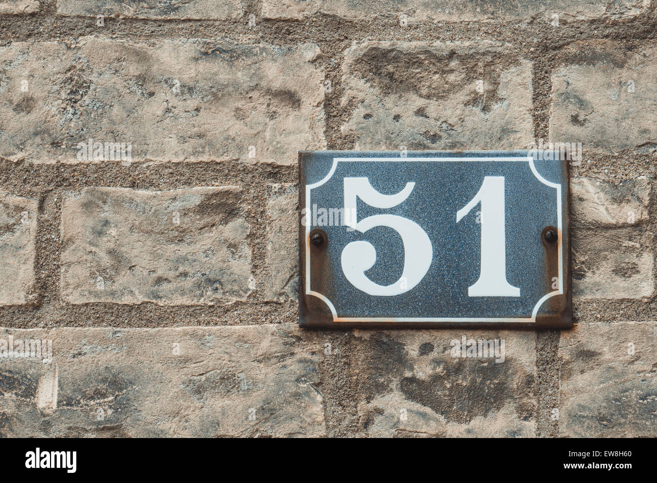 House number 51 fifty one conceptual image Stock Photo - Alamy