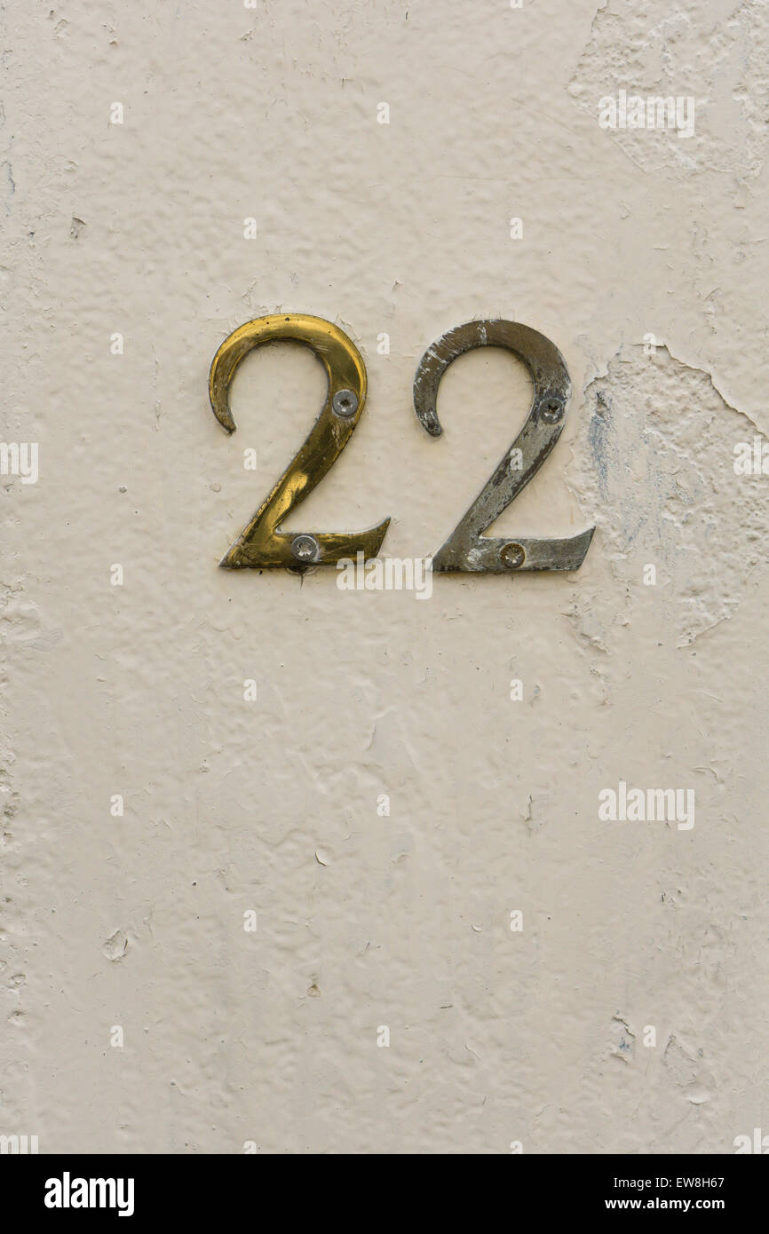 Number 22 wall hi-res stock photography and images - Alamy