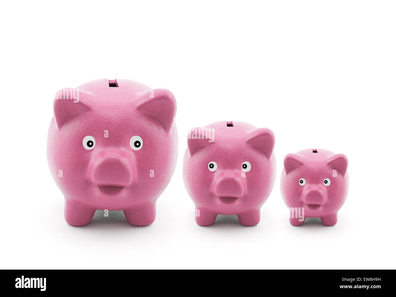Three piggy banks Stock Photo - Alamy